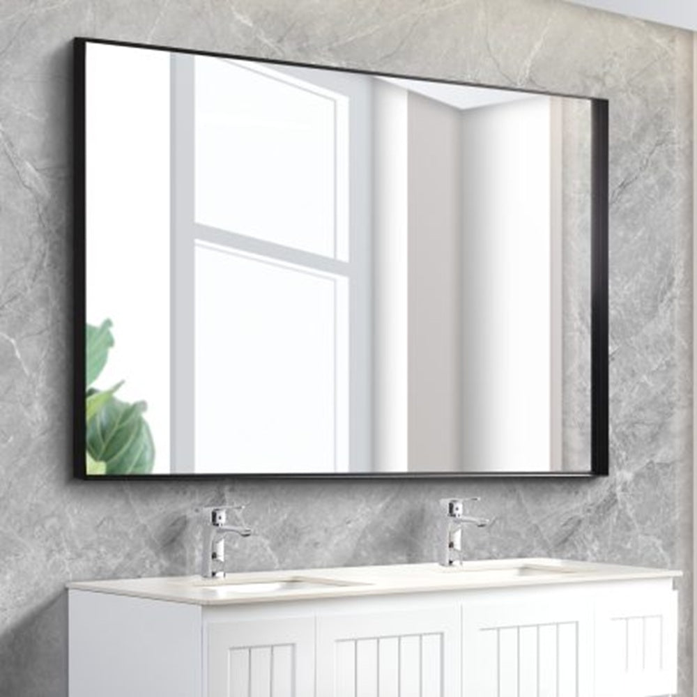 KDK- KS1290F-MB MATTE BLACK ALUMINIUM FRAMED MIRRORS 1200*-900MM | VICTILES
