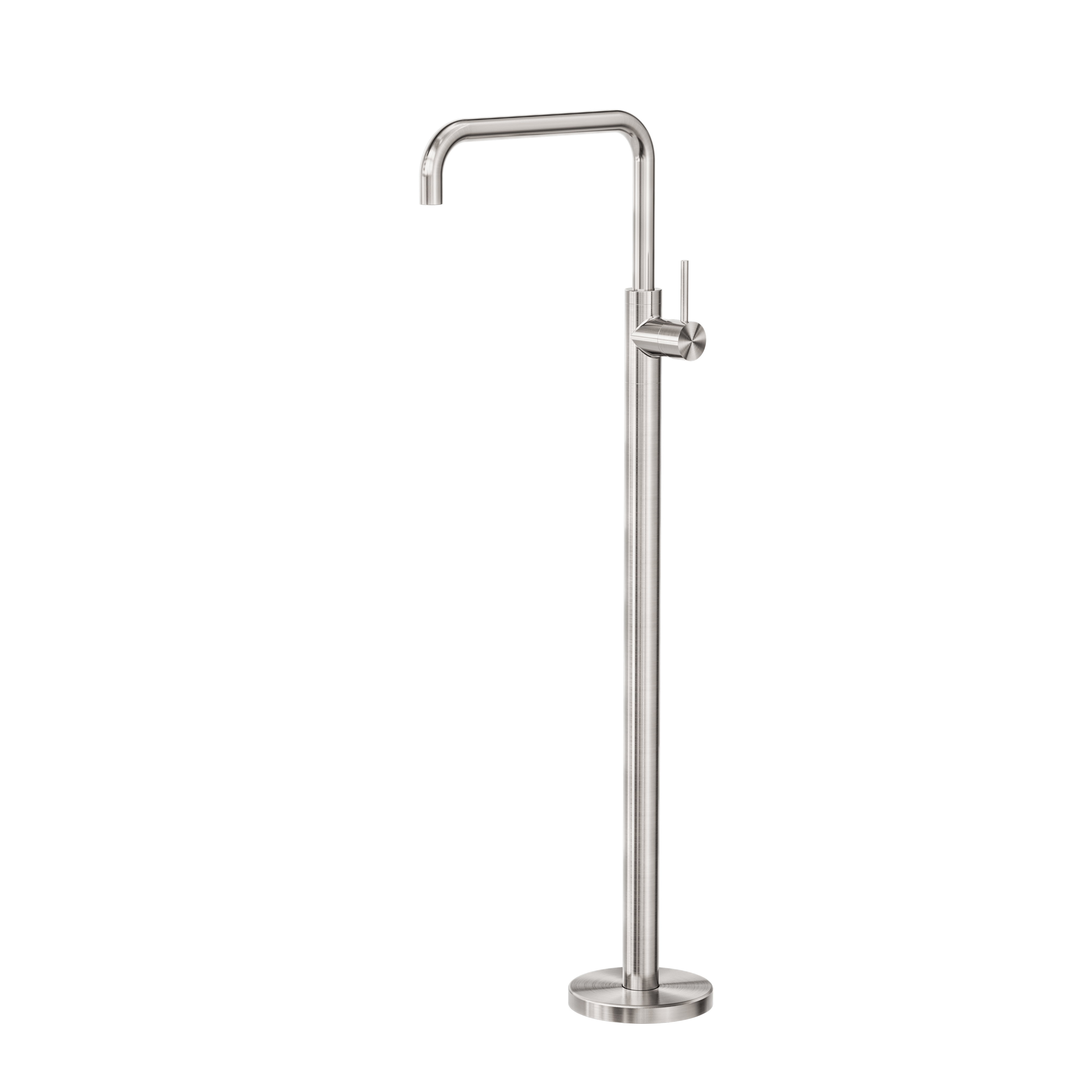 MECCA FREESTANDING BATH MIXER SQUARE SHAPE BRUSHED NICKEL (NR221903bBN ...