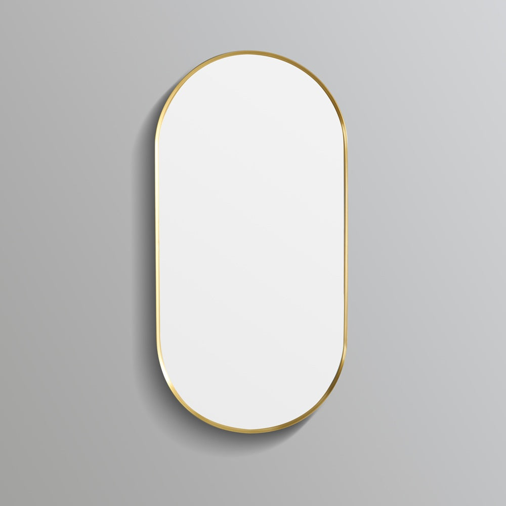 KDK- KOV4590F-BG OLIVIA OVAL YELLOW GOLD FRAME MIRROR 450*900MM | VICTILES