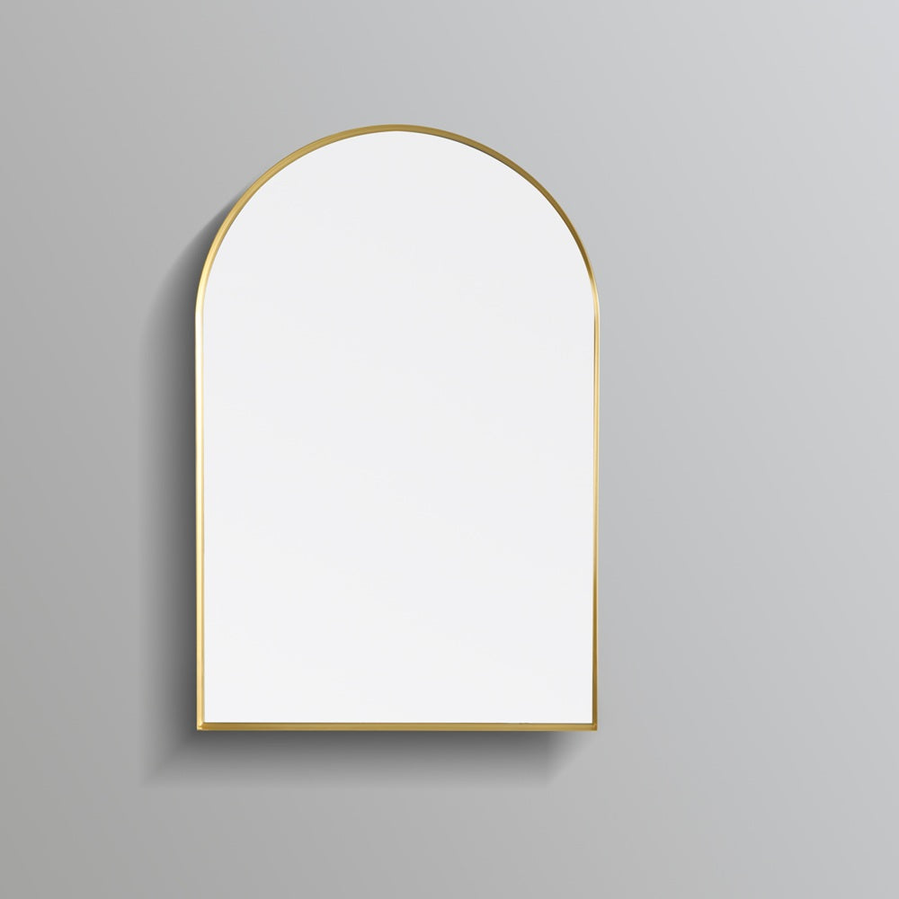 KDK- KAR6090F-BG OLIVIA ARCH YELLOW GOLD FRAME MIRROR 600*900MM | VICTILES