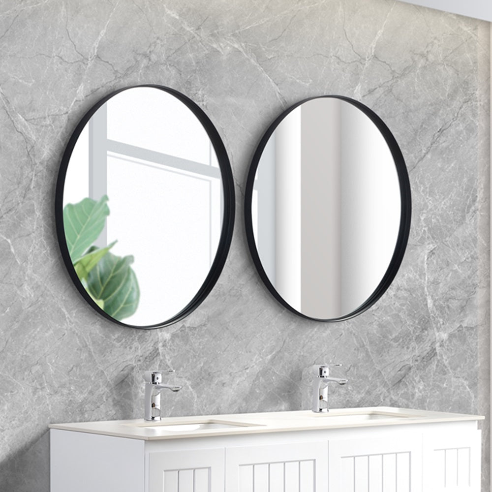 KDK- KR600F-MB MATTE BLACK ALUMINIUM FRAMED MIRRORS 600MM | VICTILES