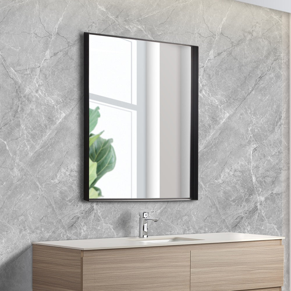 KDK- KS9075F-MB MATTE BLACK ALUMINIUM FRAMED MIRRORS 750*900MM