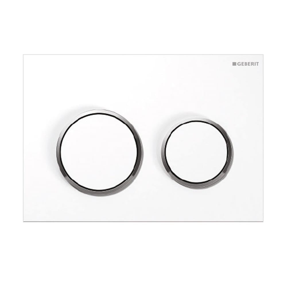 Kappa 21 — Round Dual Flush Button - White | VICTILES