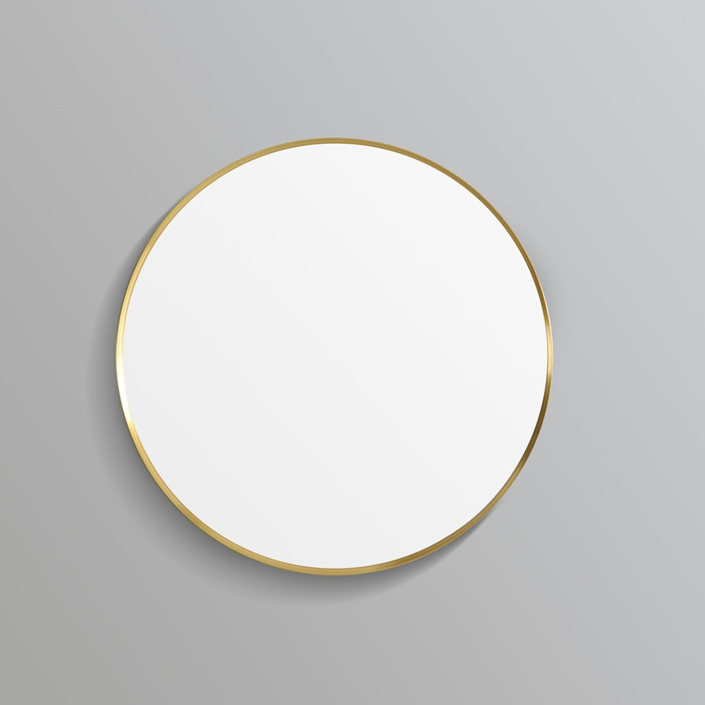 KDK- KR800F-BG OLIVIA ROUND YELLOW GOLD FRAME MIRROR 800MM | VICTILES