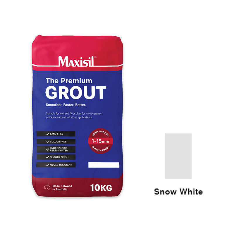 Maxisil Premium Grout - SNOW WHITE 10KG | VICTILES