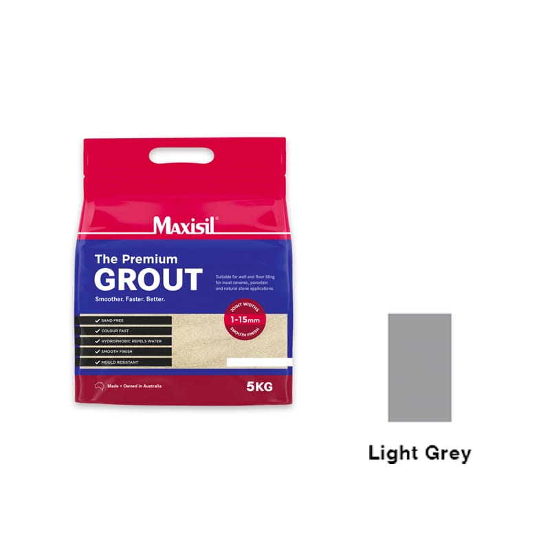 Maxisil Premium Grout - Light Grey 5KG | VICTILES