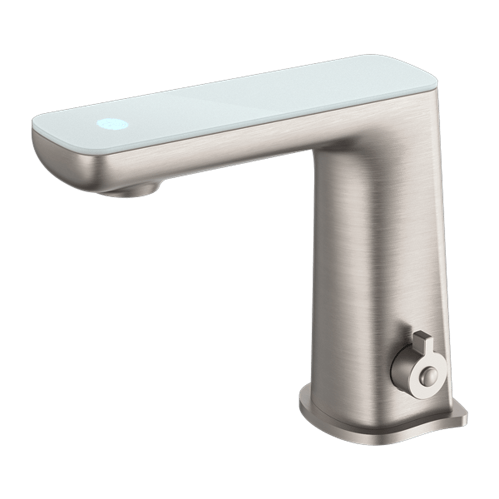 CLAUDIA SENSOR MIXER WITH WHITE TOP DISPLAY BRUSHED NICKEL NR222102BN ...