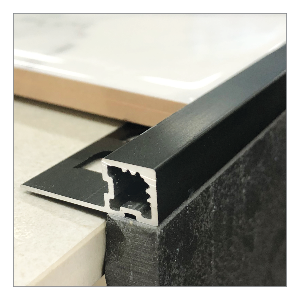 Square Edge Trim Aluminium 3m - Matt Black