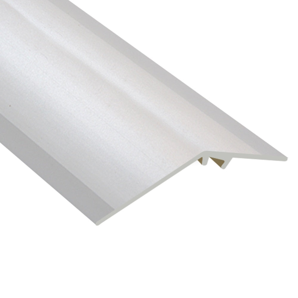 Timber Flooring Metal Ramp Trim - WHITE NON GLOSS